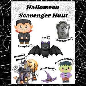 Halloween Scavenger Hunt / Activities for Kids / Printable Games for ...