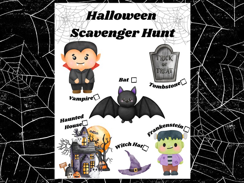Halloween Scavenger Hunt / Activities for Kids / Printable Games for ...