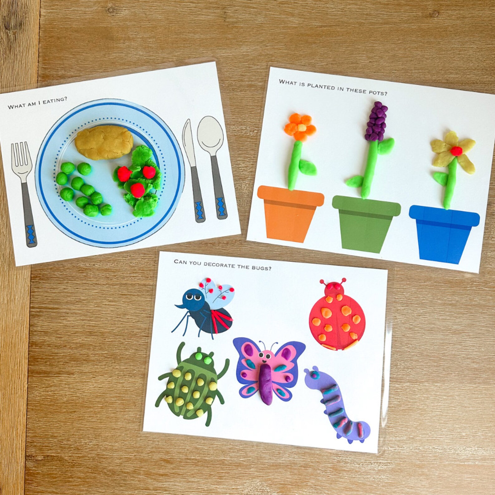 Playdough Mats for Play Dough Activities Bundle Playdough Scenes ...