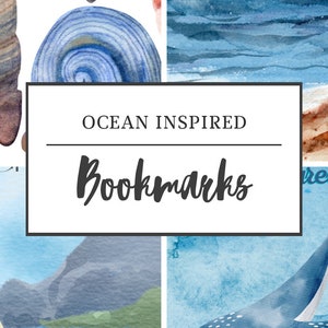 Watercolor Ocean Bookmarks for Kids Ocean Theme Bookmark Gifts for Book ...