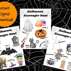 Halloween Scavenger Hunt / Activities for Kids / Printable Games for ...
