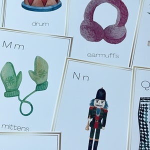 Winter ABC Cards / Christmas Printed Alphabet Cards / - Etsy