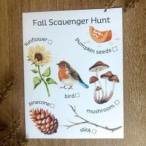 Fall Scavenger Hunt Nature Activity for Kids Printable Games for Kids ...