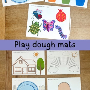 Playdough Mats for Play Dough Activities Bundle Playdough Scenes ...