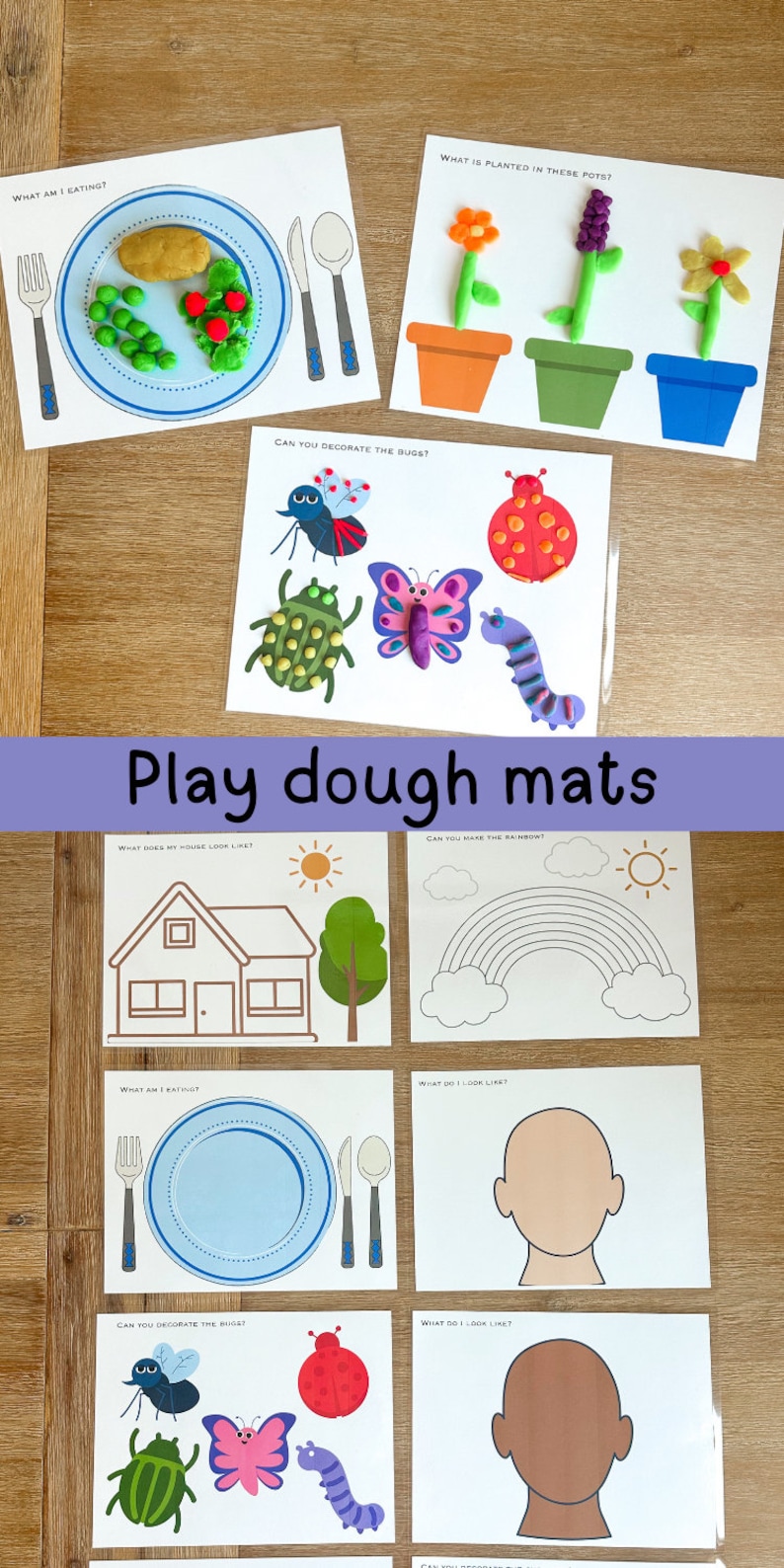 Playdough Mats for Play Dough Activities Bundle Playdough Scenes ...
