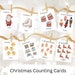 Christmas Number Cards Printable / Holiday Preschool Classroom Counting ...