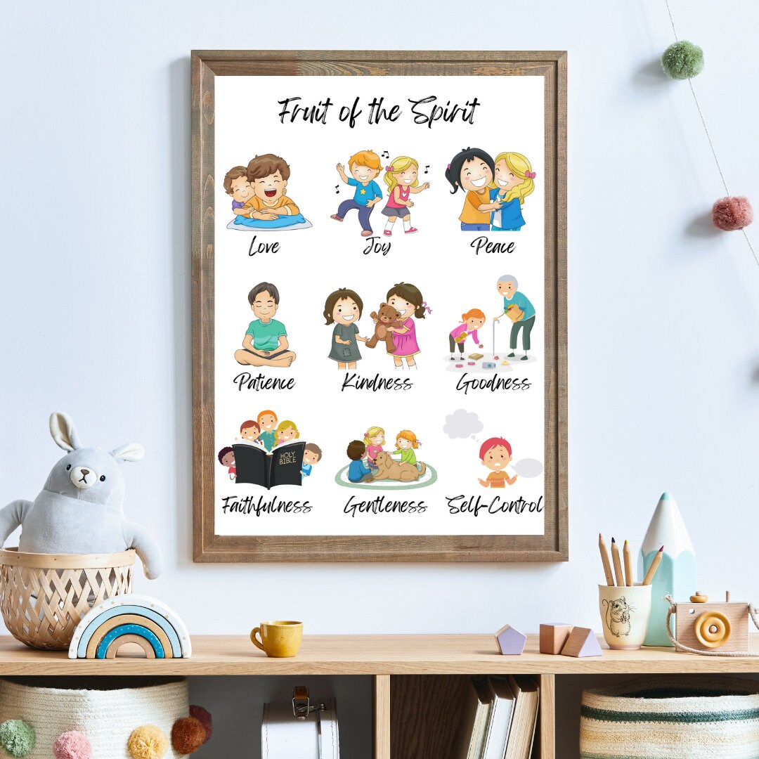 Fruit of the Spirit Poster Homeschool and Classroom Decor Calming ...