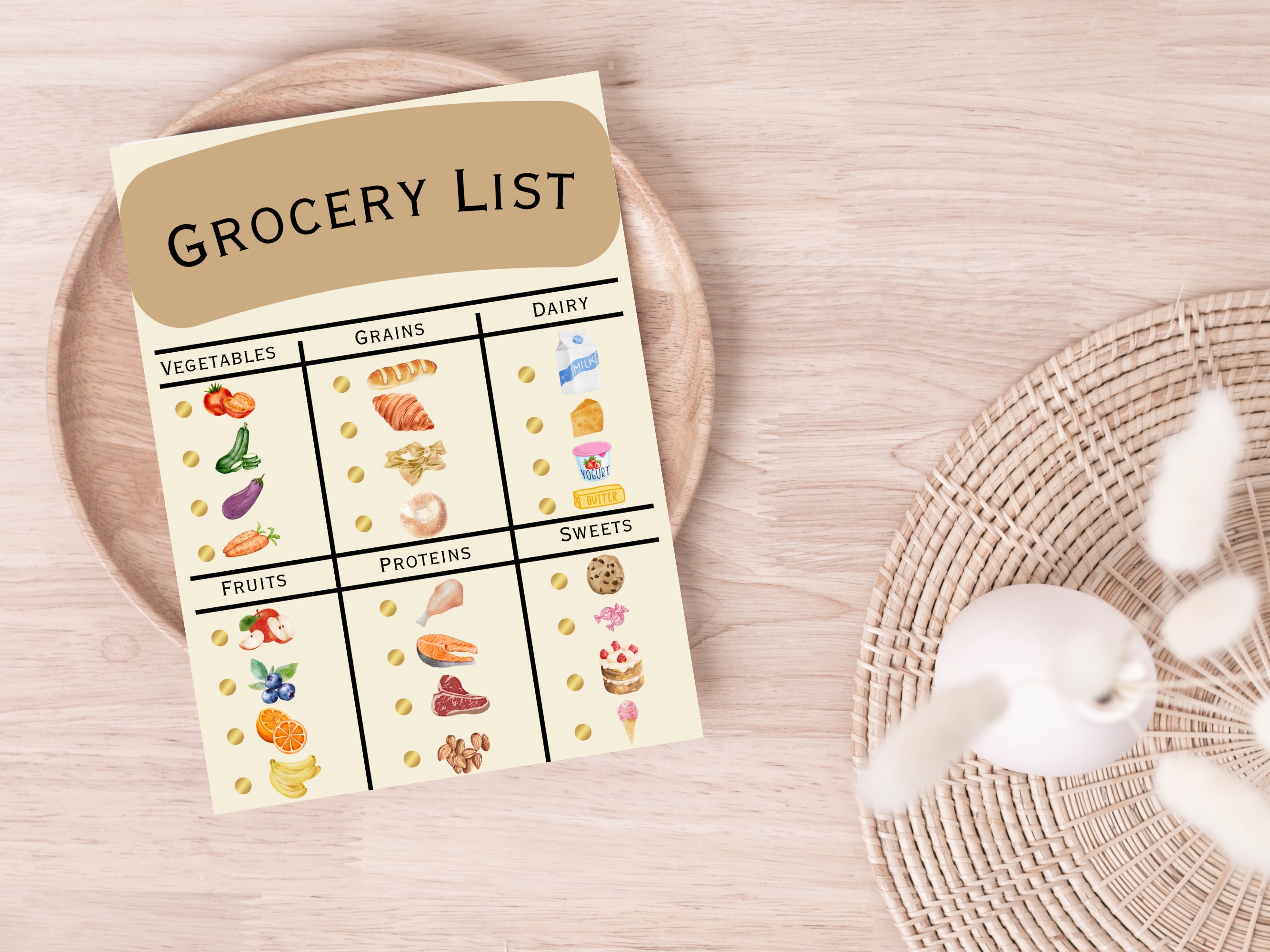 Pretend Play Grocery List Play Kitchen Accessories for Kids Play ...