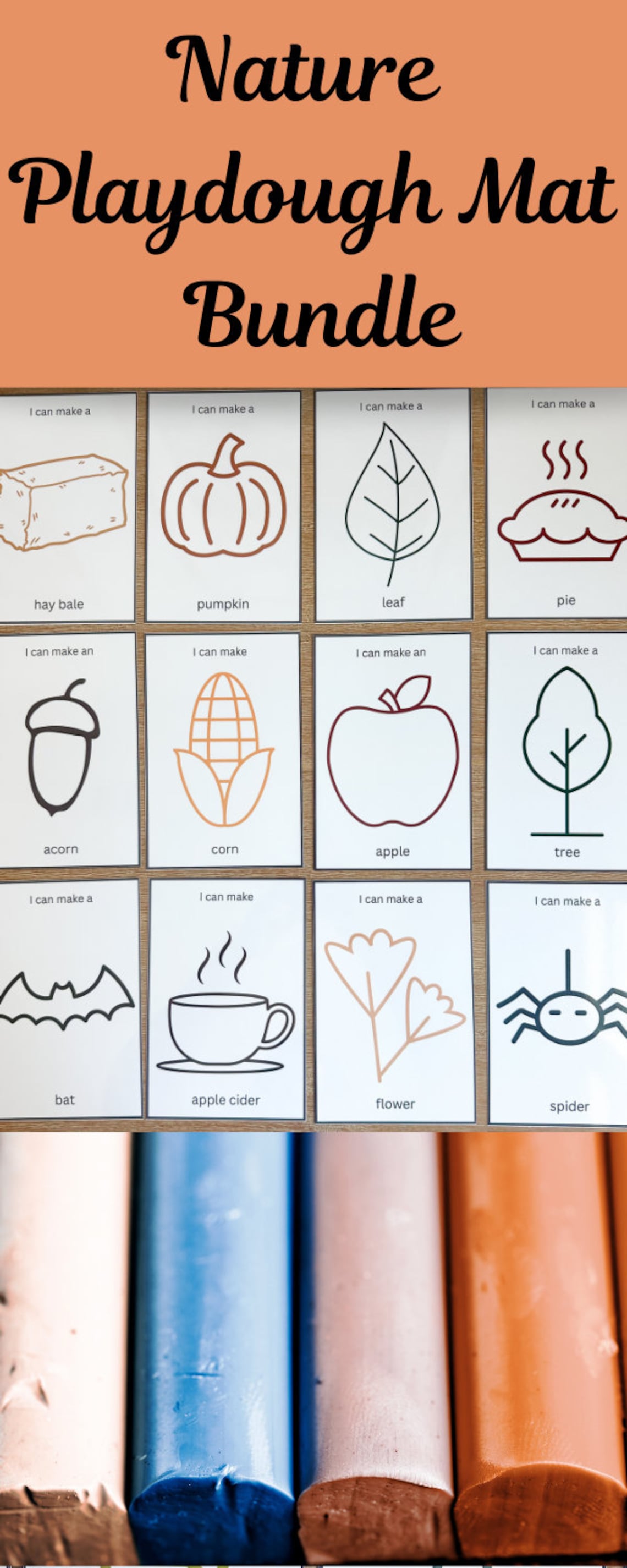 Play Dough Kit Fall Inspired Playdough Mat Printable Play Doh ...