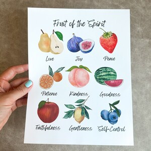 Fruit of the Spirit Poster Homeschool Christian Decor Montessori ...