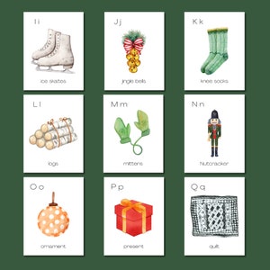 Winter Christmas Bundle Winter Flashcards ABC Activity Flash Cards ...