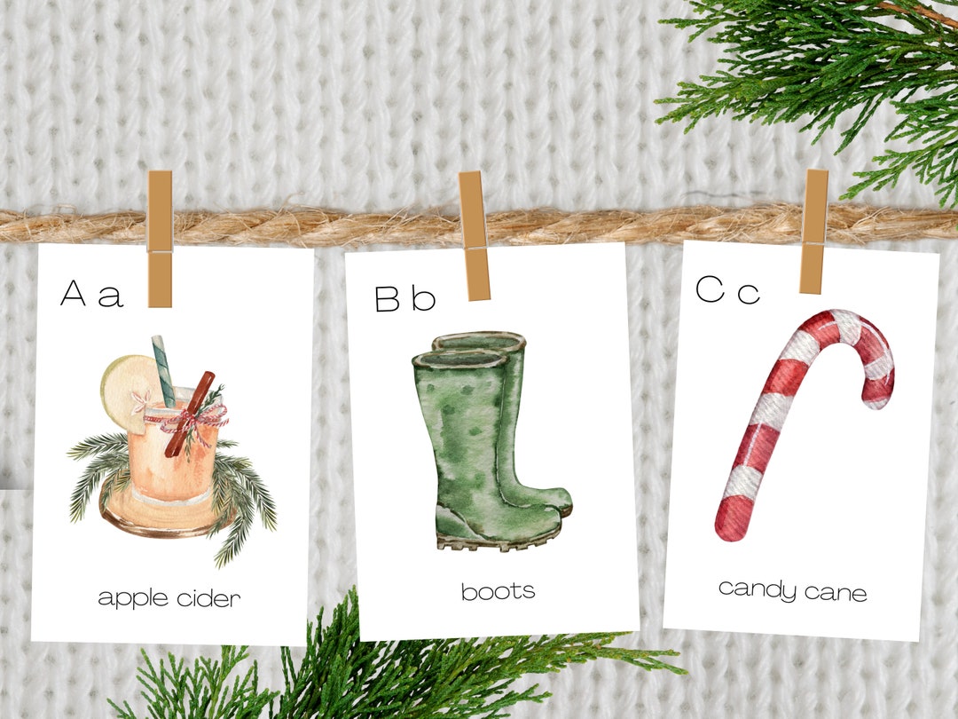 Winter ABC Cards / Christmas Bundle Printable / Homeschool Printables ...