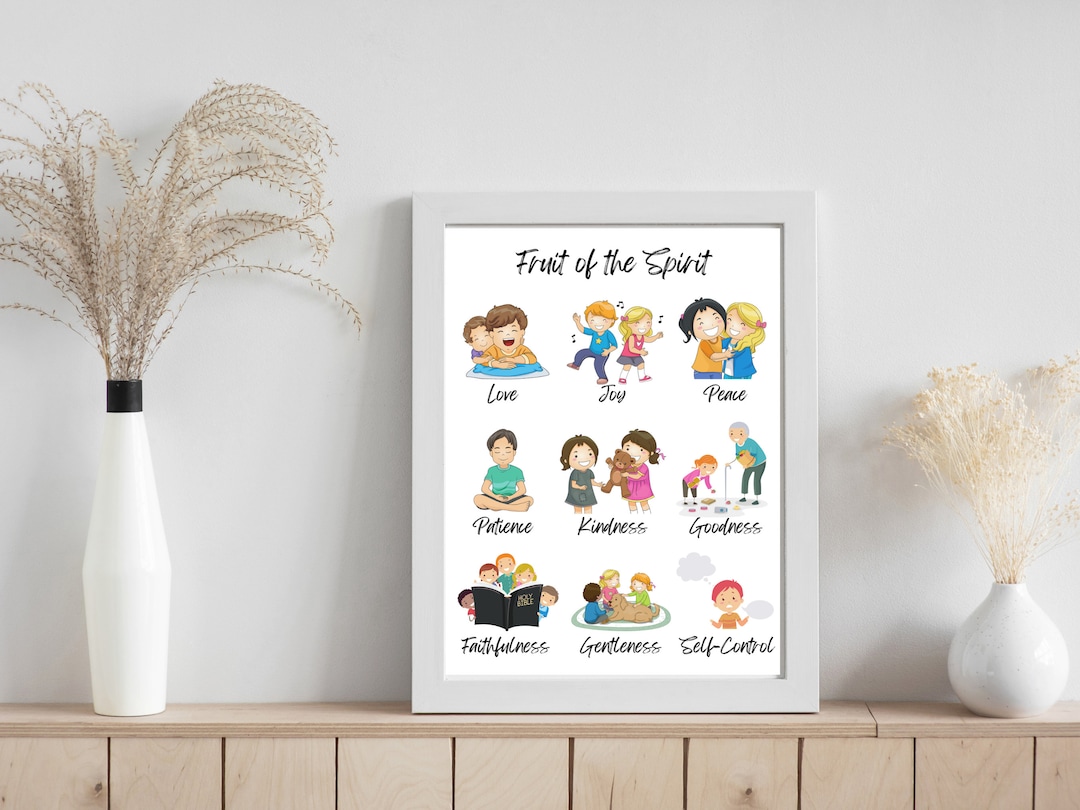Fruit of the Spirit Poster Homeschool and Classroom Decor Calming ...