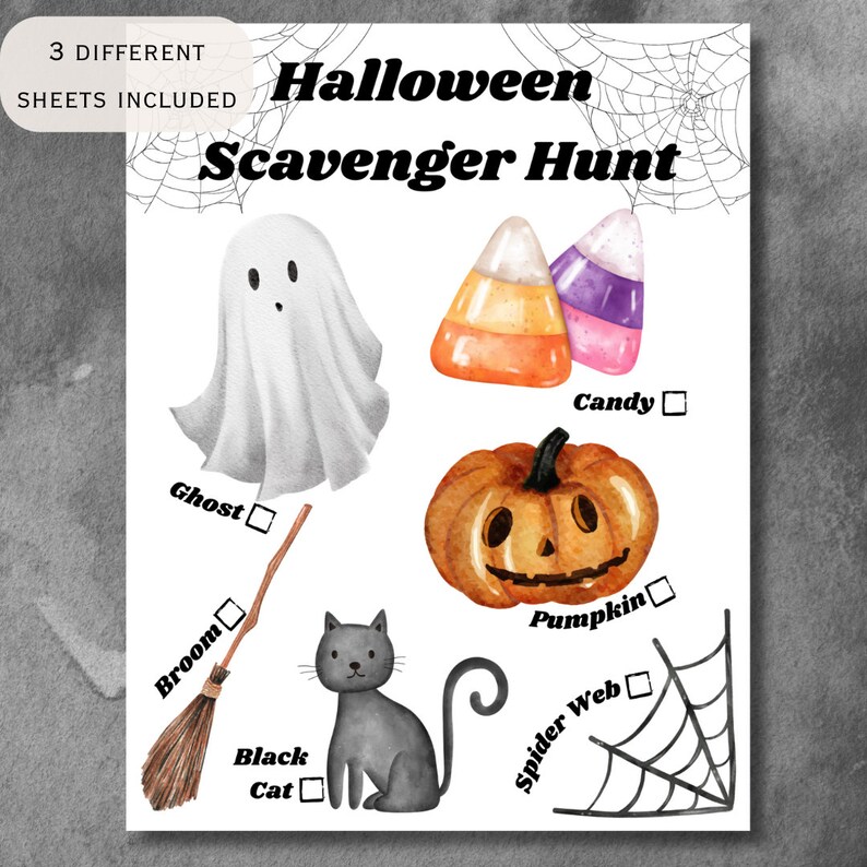Halloween Scavenger Hunt Activities for Kids Printable Games for Kids ...