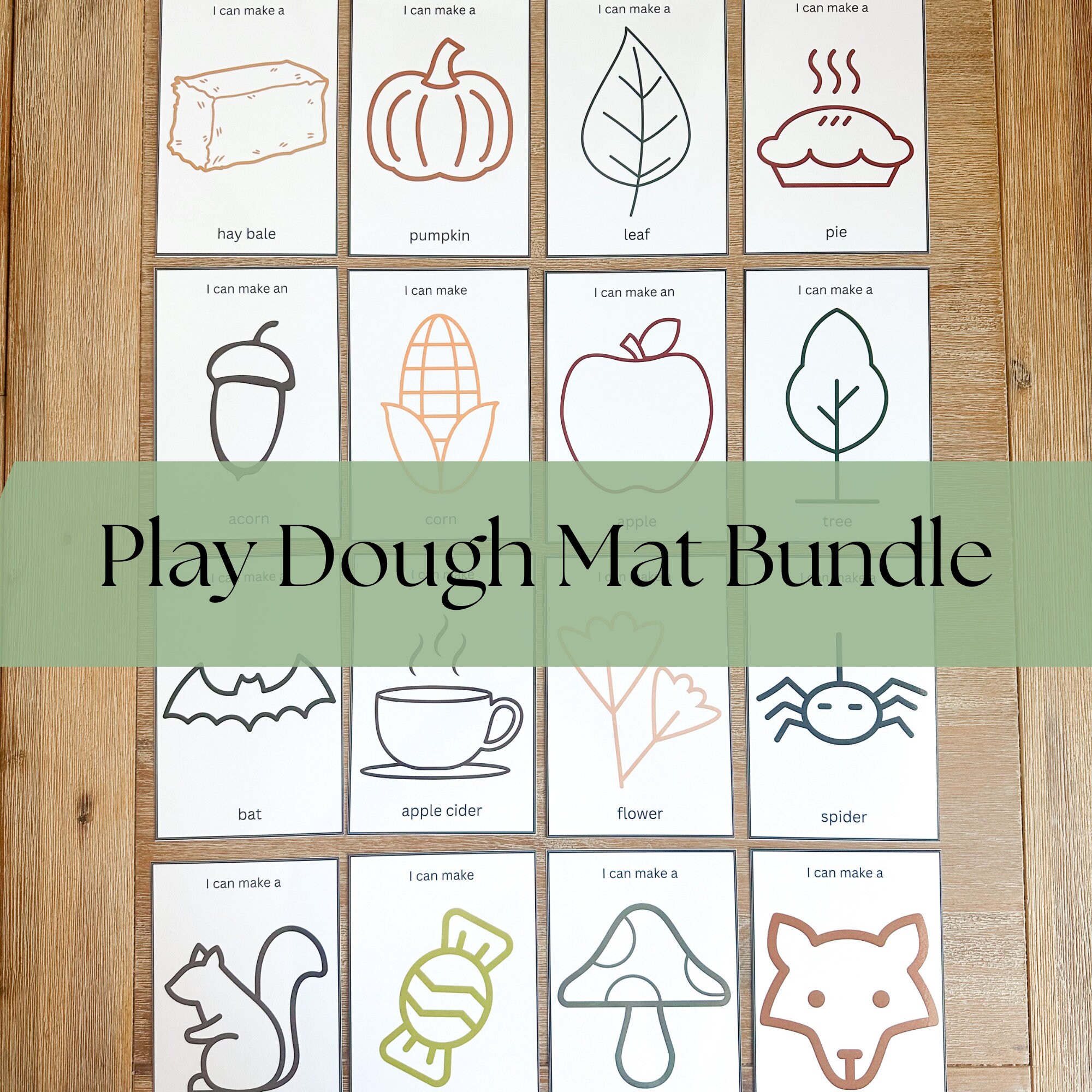 Play Dough Kit Fall Inspired Playdough Mat Printable Play Doh ...