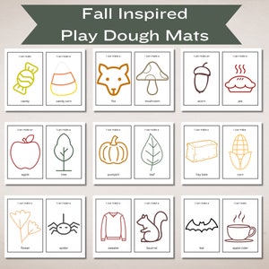 Play Dough Kit Fall Inspired Playdough Mat Printable Play Doh ...