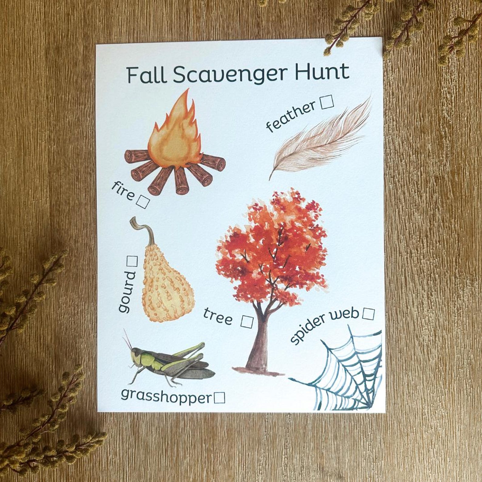 Fall Scavenger Hunt Nature Activity for Kids Printable Games for Kids ...