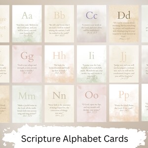 Scripture Alphabet Cards Bible Verse ABC Cards Scripture Memorization ...