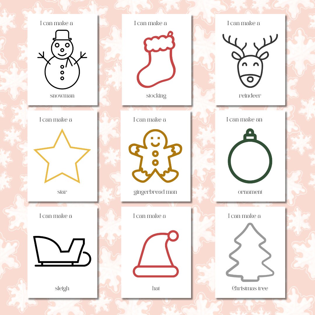 Christmas Play Dough Mats for Kids Play Doh Tools Christmas Gifts for ...