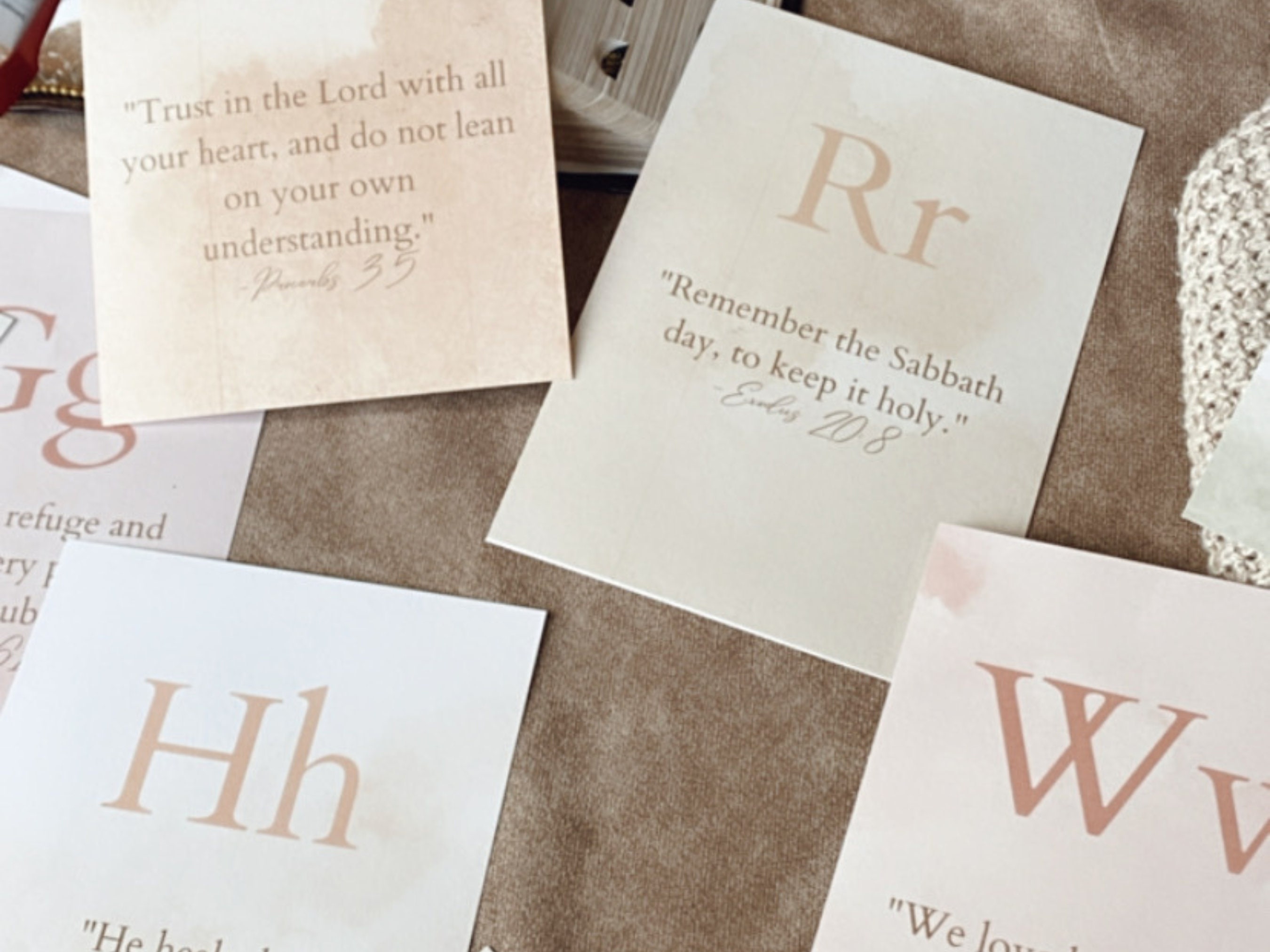 Scripture Alphabet Cards / Bible Verse ABC Cards / Scripture ...