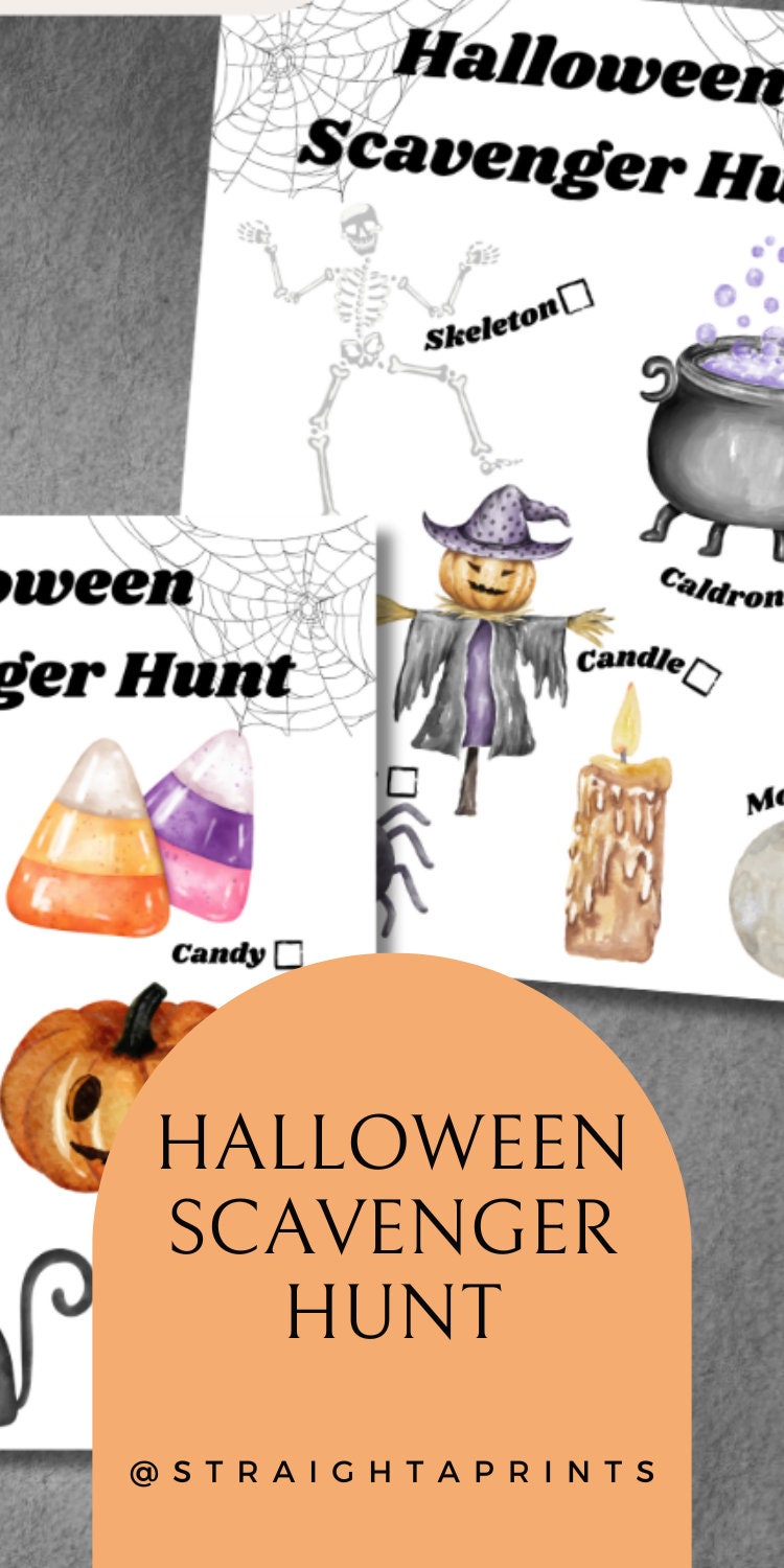 Halloween Scavenger Hunt Activities for Kids Printable Games for Kids ...