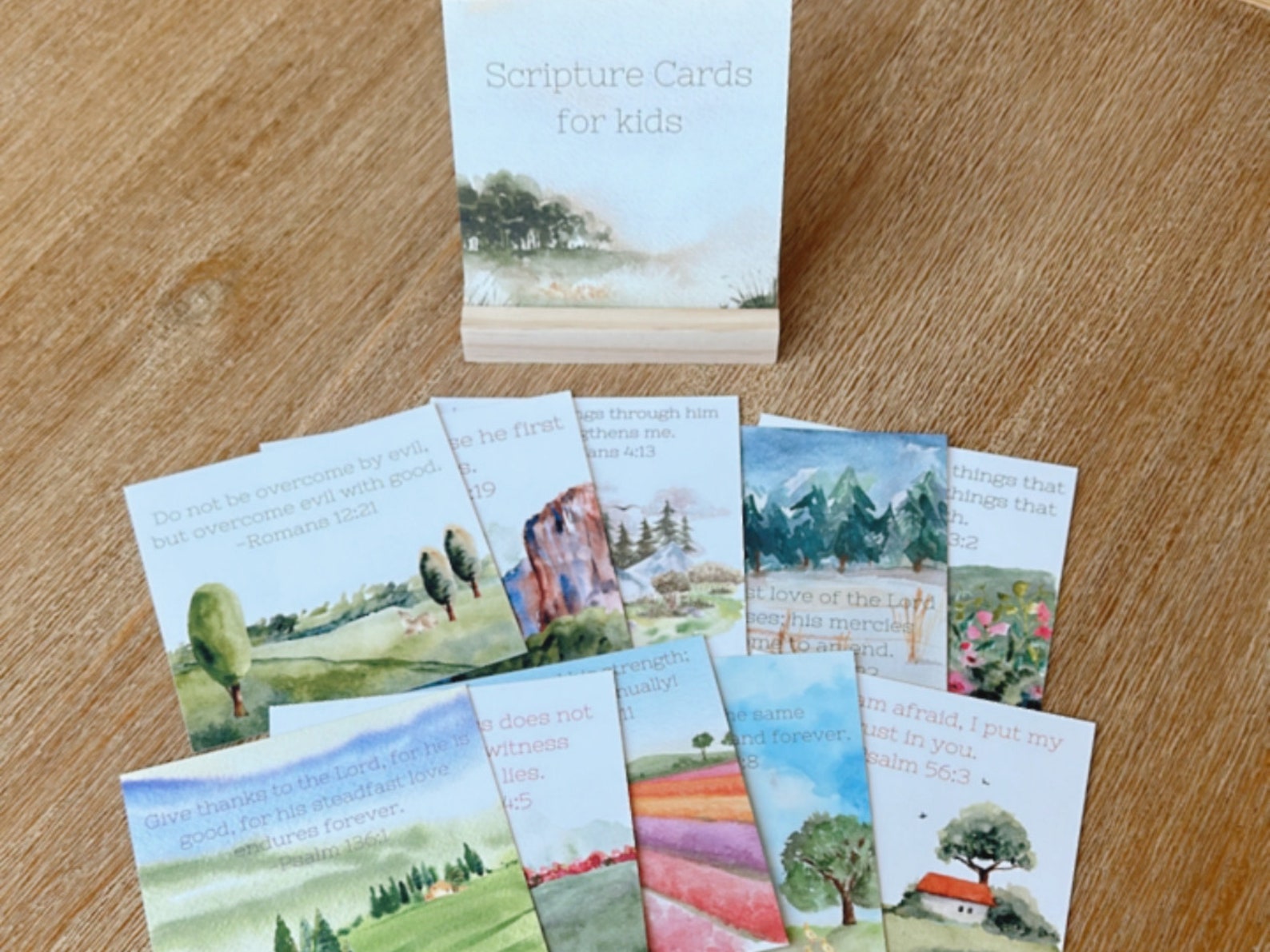 Scripture Cards for Kids Memory Verse Cards / Children's Bible Verse ...