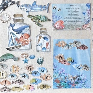Ocean Morning Basket Activity Bundle for Ocean Lovers Alphabet Learning ...