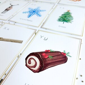 Winter ABC Cards Christmas Printed Alphabet Cards Homeschool Preschool ...