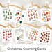 Christmas Number Cards Printable / Holiday Preschool Classroom Counting ...