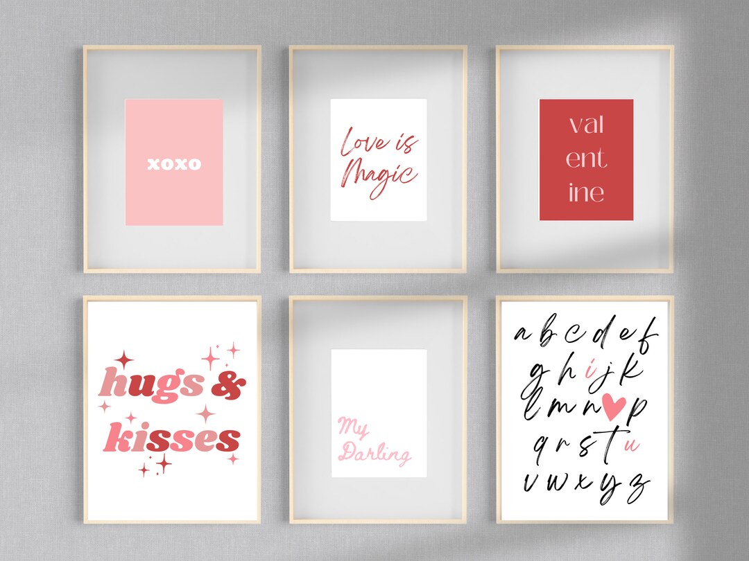 Valentine Wall Art Valentines Day Wall Decor Valentines Classroom Decor ...