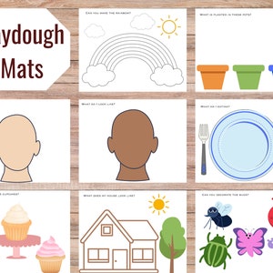 Playdough Mats for Play Dough Activities Bundle Playdough Scenes ...