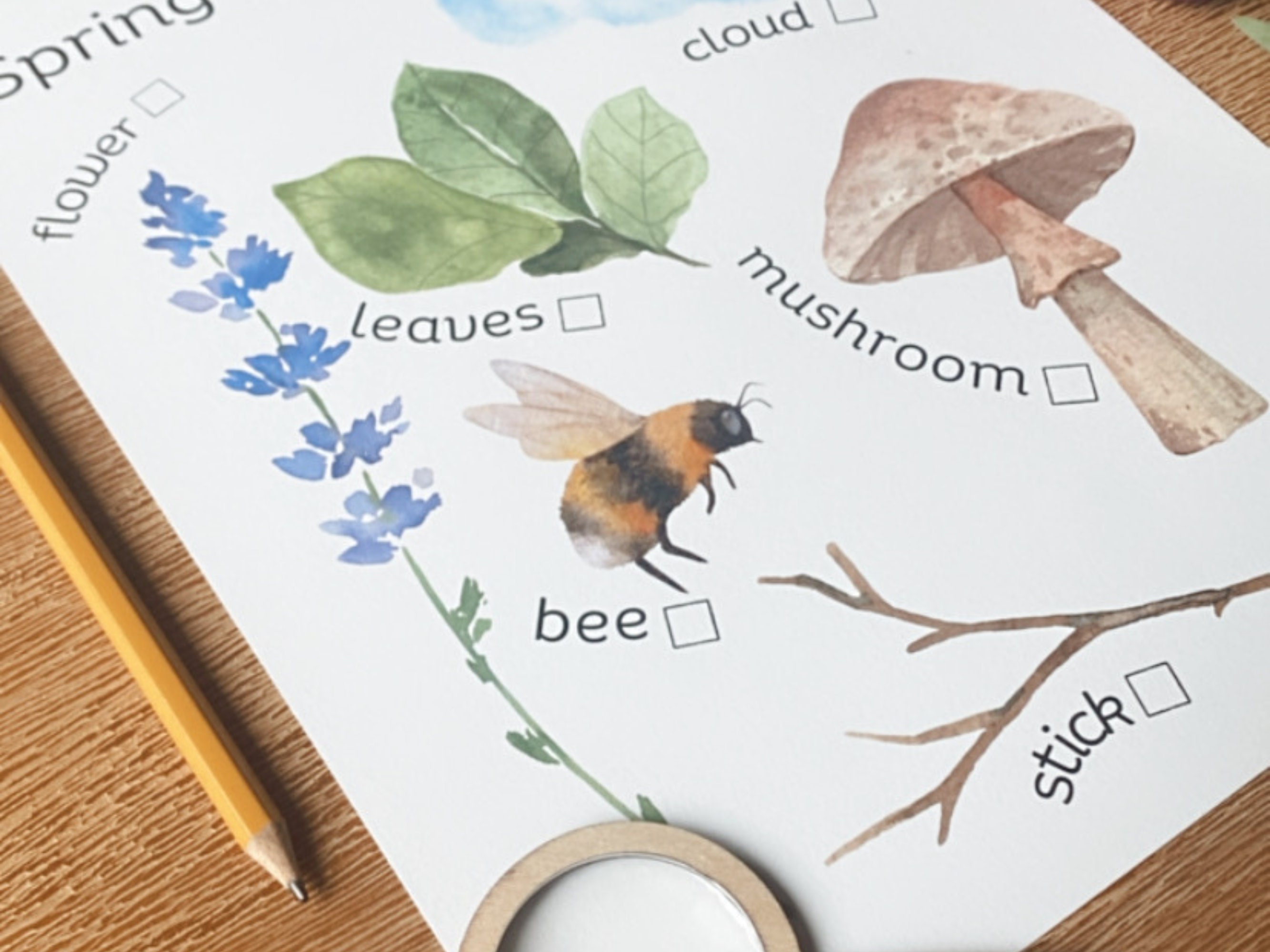 Spring Scavenger Hunt Nature Activities for Kids Printable Games for ...