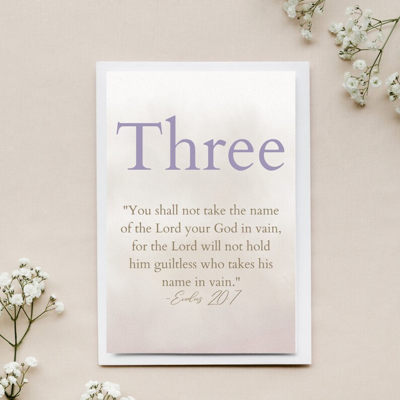 10 Commandment Cards Bible Verse Cards Scripture Memorization Cards ...