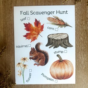 Fall Scavenger Hunt Nature Activity for Kids Printable Games for Kids ...
