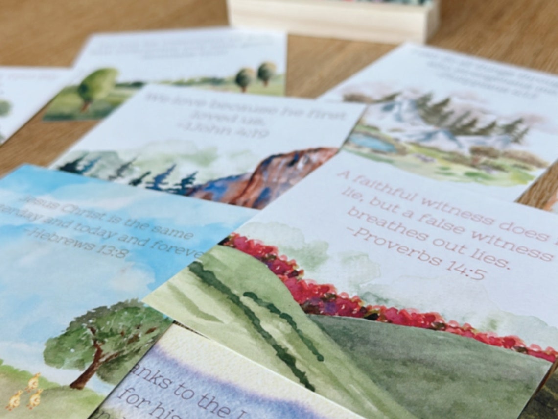 Scripture Cards for Kids Memory Verse Cards / Children's Bible Verse ...