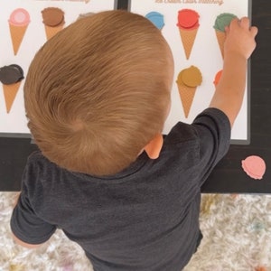 Ice Cream Color Matching Toddler Color Sorting Montessori Toddler ...