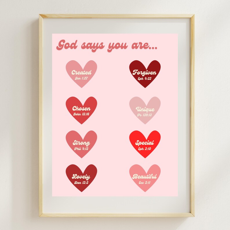 Valentine's Day God's Love Poster Homeschool and Classroom Decor ...