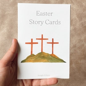 Easter Story Cards Christian Easter Flashcards Easter Basket Stuffers ...
