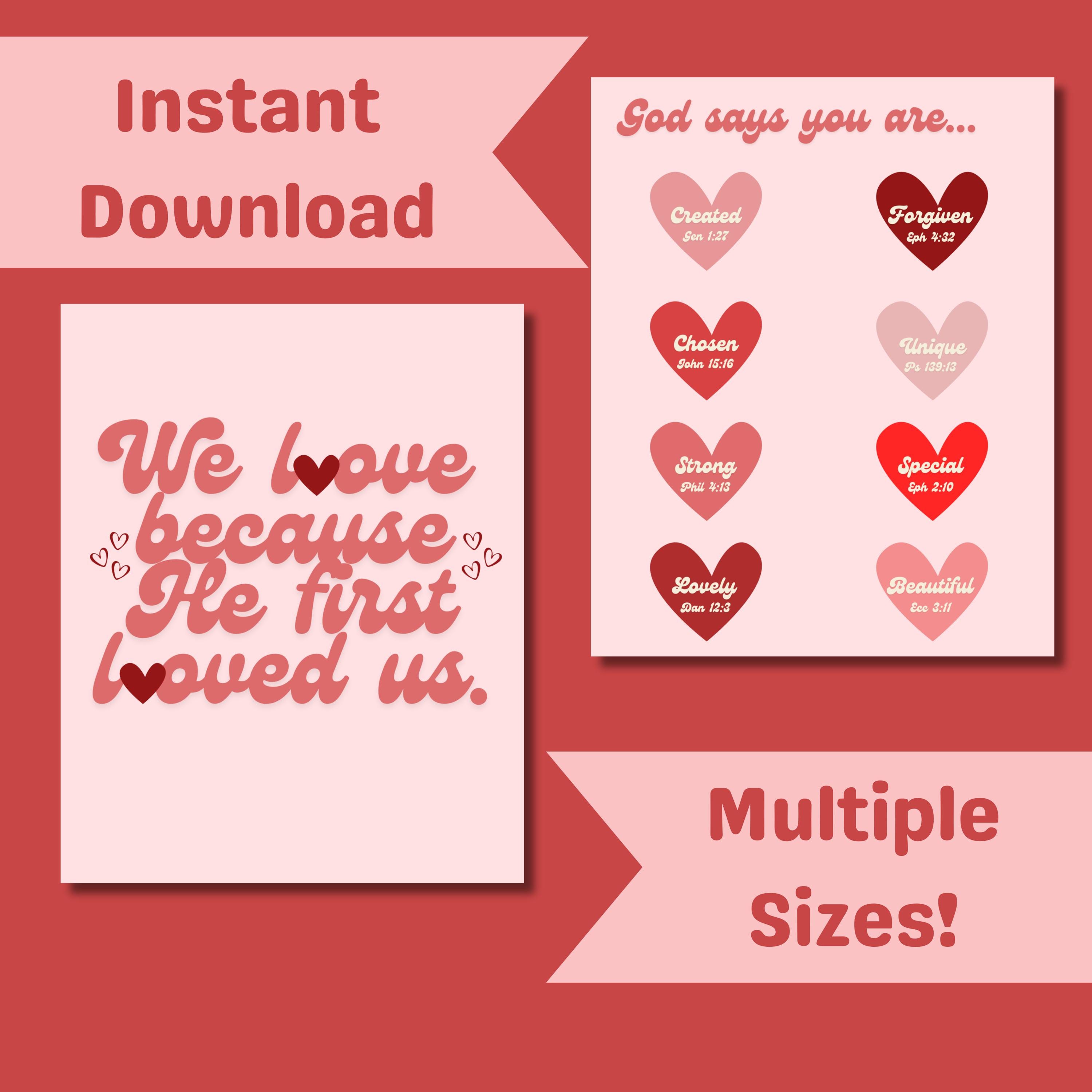 Valentine's Day God's Love Poster Homeschool and Classroom Decor ...