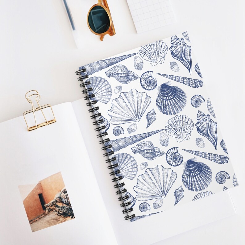 Seashell Notebook Coastal Aesthetic Journal Ocean Lover Gift Idea ...