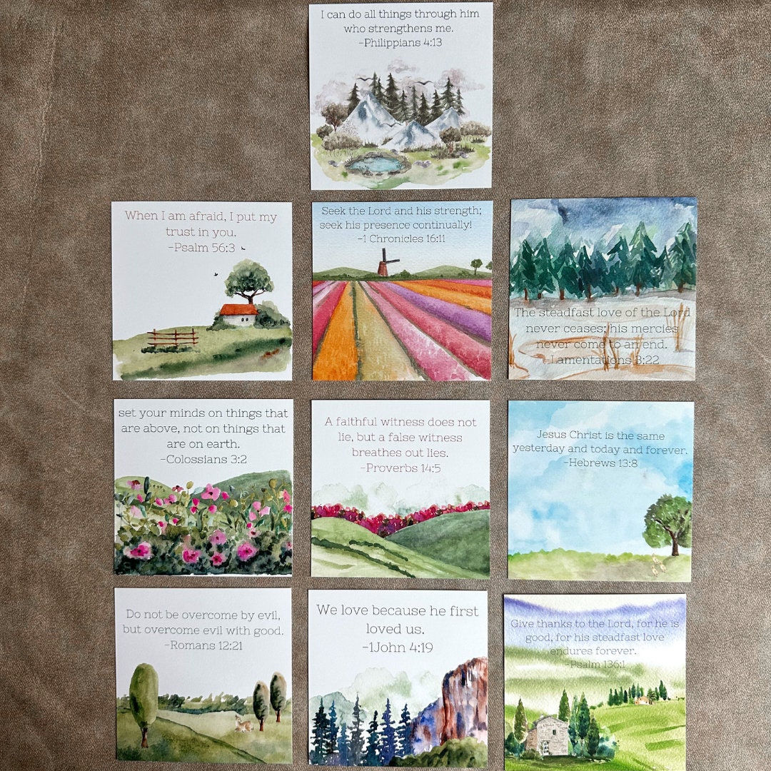 Scripture Cards for Kids Memory Verse Cards Children's Bible Verse ...