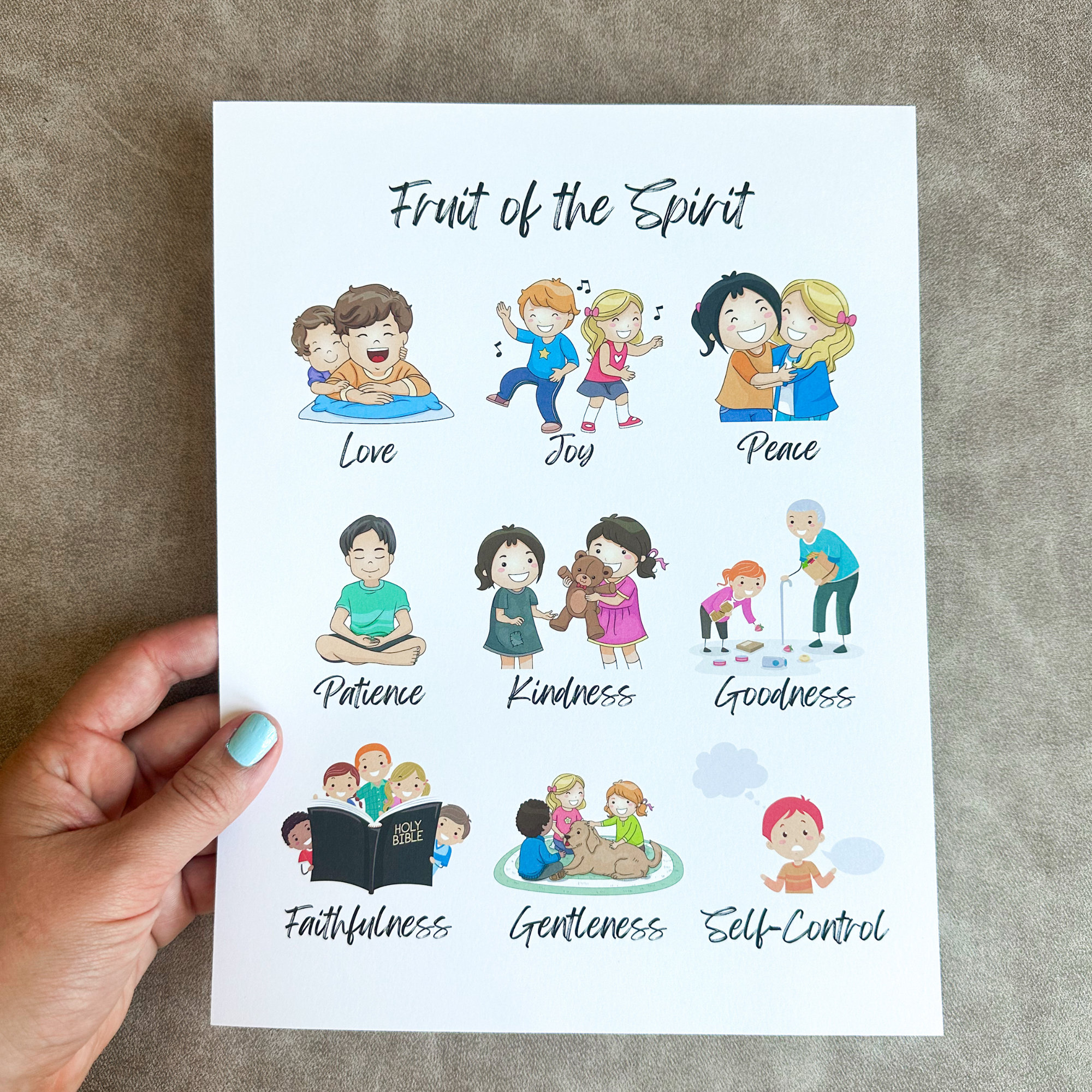 Fruit of the Spirit Poster Homeschool and Classroom Decor Calming ...