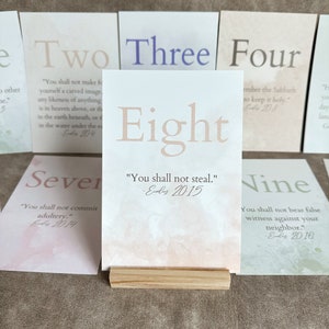 10 Commandment Cards Bible Verse Cards Scripture Memorization Cards ...