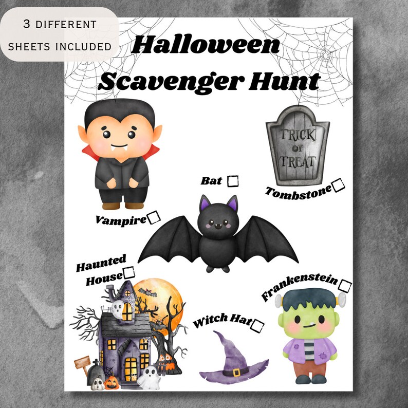 Halloween Scavenger Hunt Activities for Kids Printable Games for Kids ...