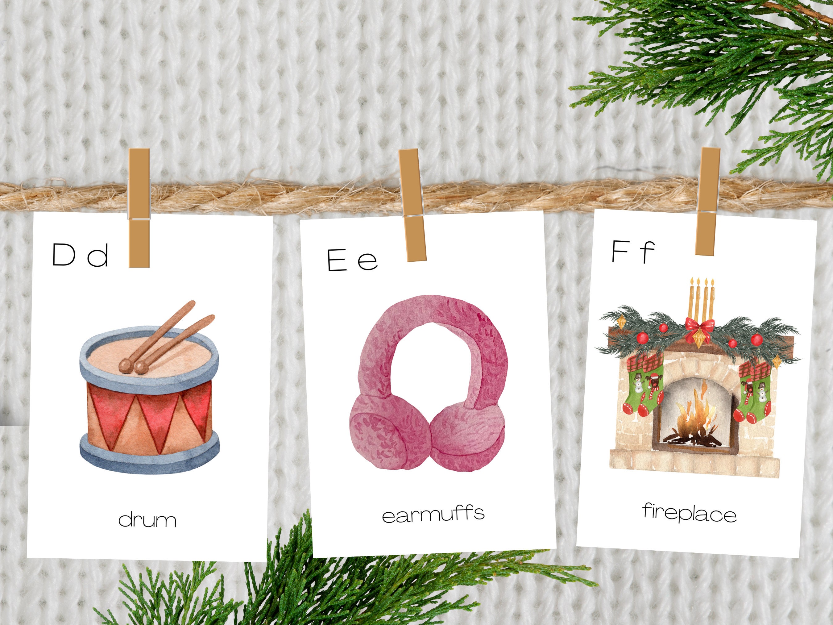 Winter ABC Cards / Christmas Bundle Printable / Homeschool Printables ...