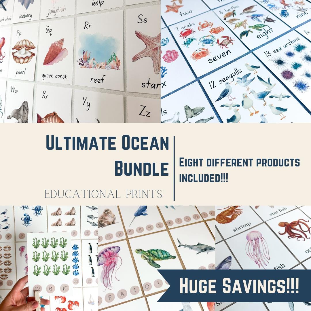 Ultimate Ocean Mega Bundle Digital Download Ocean Theme Huge Bundle ...
