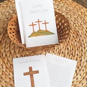 Easter Story Cards Christian Easter Flashcards Easter Basket Stuffers ...