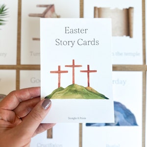 Easter Story Cards Christian Easter Flashcards Easter Basket Stuffers ...