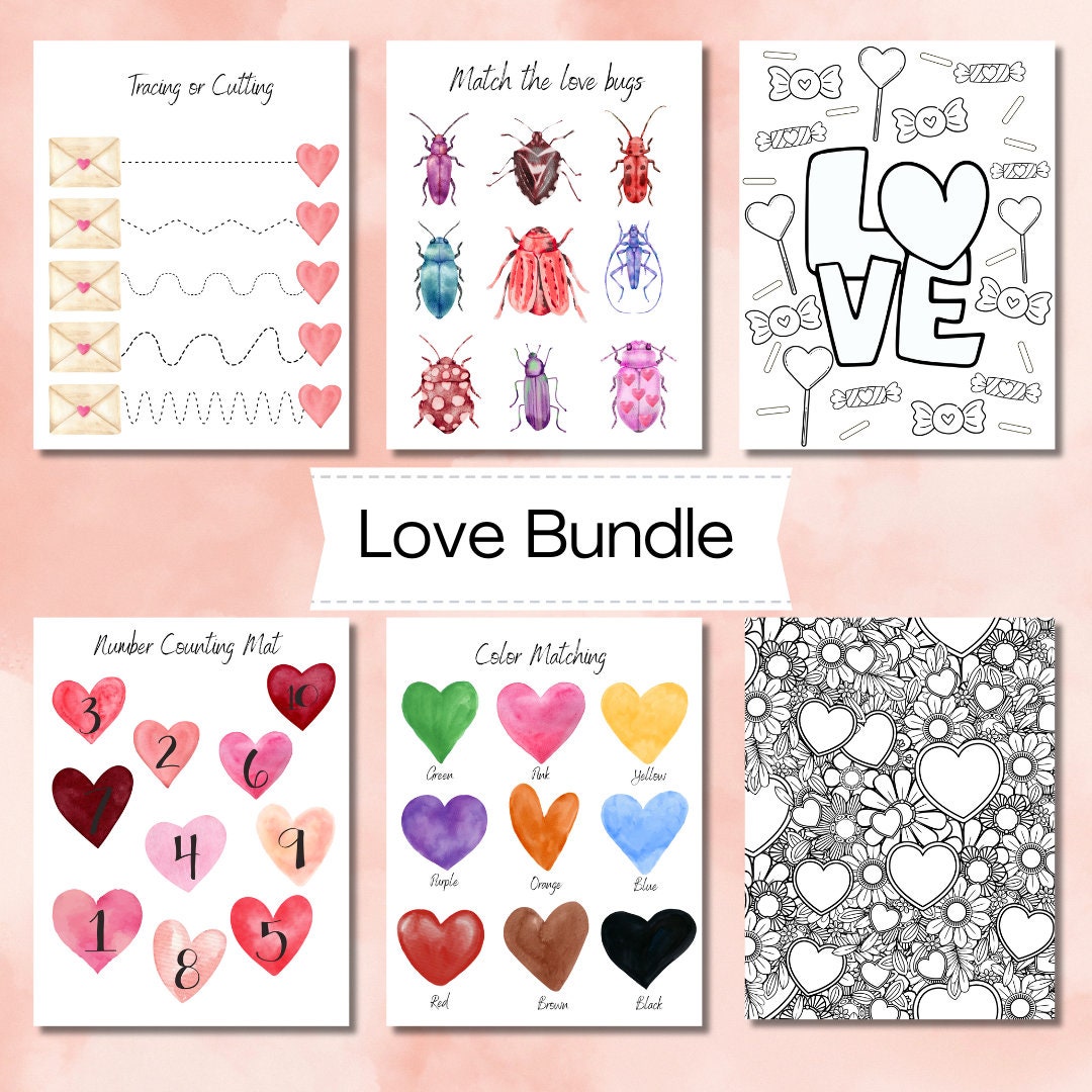 Valentine's Activity Bundle Toddler Activities Valentines Day ...