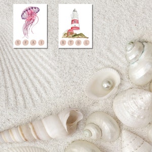 Ocean Letter Clip Cards English Alphabet Ocean Flashcards Elementary ...